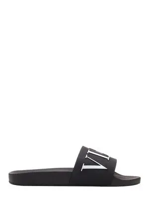 Valentino Garavani Vltn Rubber Slides - Black