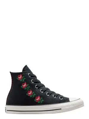 CONVERSE Chuck Taylor All Star High 'Cross Stitch Roses' Black
