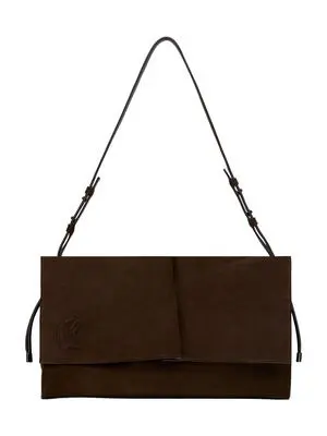 CHRISTIAN LOUBOUTIN Large Suede Shoulder Bag - Brown