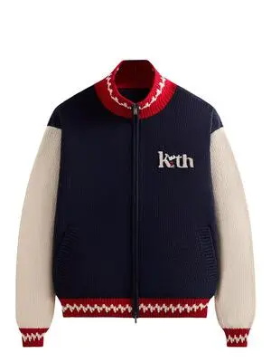 Kith Globe Wyona Full Zip Sweater - Blue