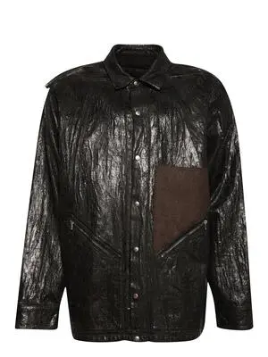 Rick Owens Distressed Denim Jacket - Black