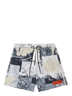 Heron Preston Cutout Swimshorts - Grey