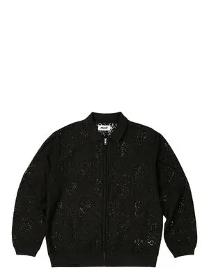 PALACE Crochet Zip Polo - Black