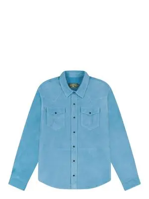 DENIM TEARS Suede Western Shirt - Blue