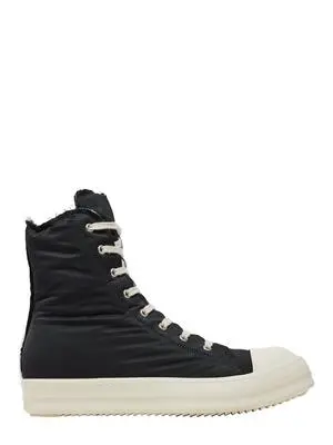 Rick Owens Gethsemane Padded High Top Sneakers - Black