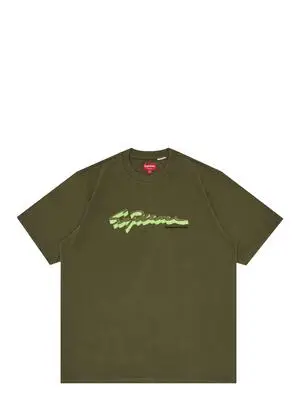 Supreme Shadow Script Short-sleeve Top - Green