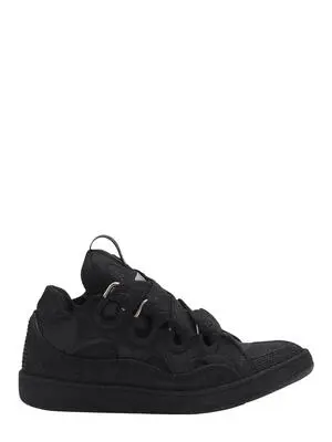 LANVIN Curb Glitter Sneakers - Black