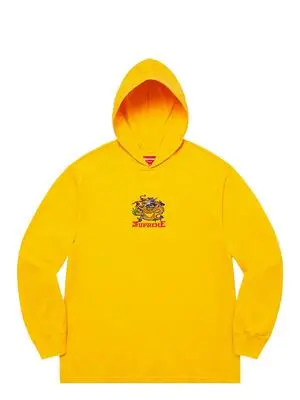 Supreme Dragon Hooded Long-sleeve Top - Gold