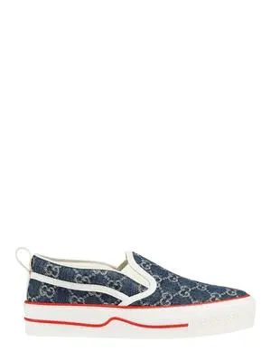 Gucci Tennis 1977 Denim Slip-on Sneakers - Blue