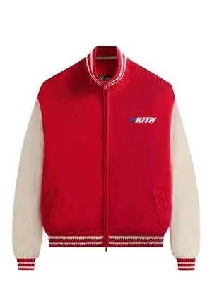 Kith Wyona Full Zip Sweater - Red