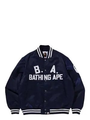 A BATHING APE B.a. Nylon Varsity Jacket - Blue