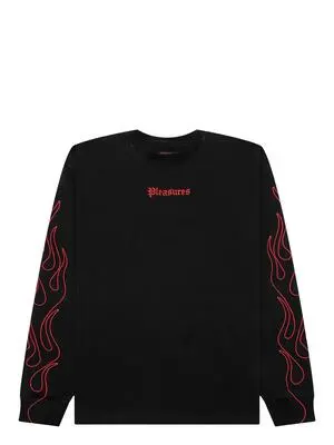 PLEASURES Fiery Heavyweight Long-sleeve - Black