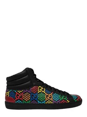 Gucci Ace Gg Supreme High Top Sneakers - Black