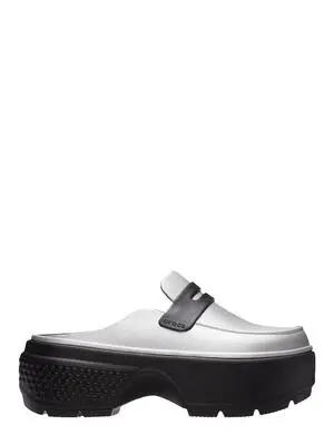 CROCS Stomp Platform Loafer - Silver