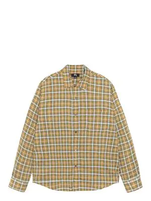 StÜssy Printed Plaid Matthew Shirt - Gold