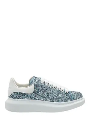 Alexander McQueen Oversized Glitter Sneakers Blue