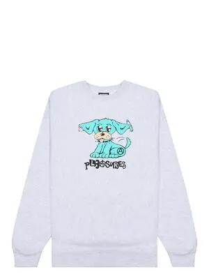 PLEASURES Ruff Premium Crewneck - Grey