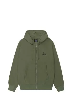 StÜssy Zip Up Hoodie Green