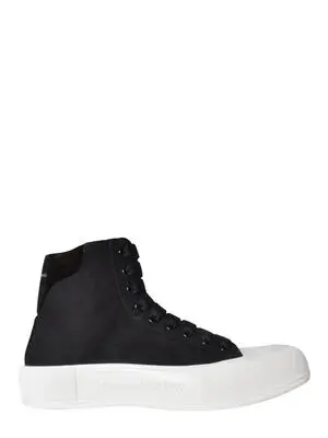 Alexander McQueen Deck Plimsoll High Sneakers - Black
