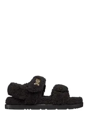 Dior Dioract Shearling Sandal - Black