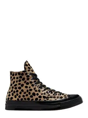 CONVERSE Chuck 70 High 'leopard Pony Hair' Sneakers - Tan