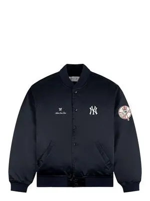 Aimé Leon Dore X New York Yankees Satin Varsity Jacket - Blue