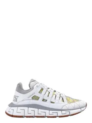 Versace Trigreca Barocco Print Sneakers - White