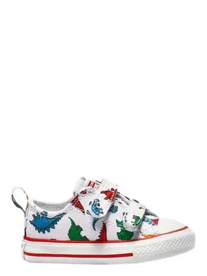CONVERSE Chuck Taylor All Star Low Hook And Loop Td 'dinoverse Print - White