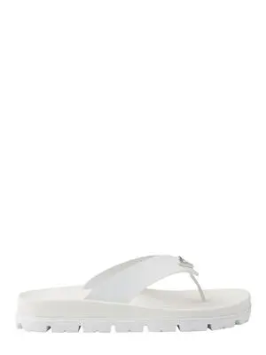 Prada Rubber Thong Sandals - White