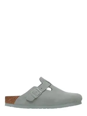 BIRKENSTOCK Boston Suede Leather Clog - Grey