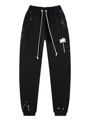 Palm Angels Pxp Painted Sweatpants - Black