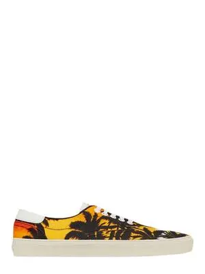 Saint Laurent Sunset Palm Skate Sneakers - Orange