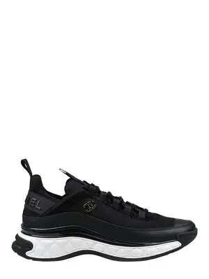 Chanel Velvet Calfskin & Mixed Fibers Sneakers - Black