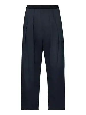 MAISON MARGIELA Pleated Cropped Trousers - Blue