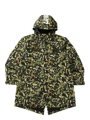 A BATHING APE X Mo' Wax X Unkle Camo M-51 Hoodie Jacket - Green