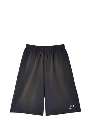 Balenciaga 3b Stencil Shorts - Black