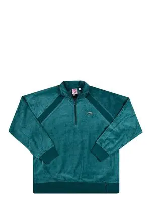 Supreme X Lacoste Velour Half Zip Track Top - Teal
