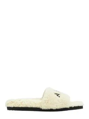 Amiri Shearling Slippers - Tan