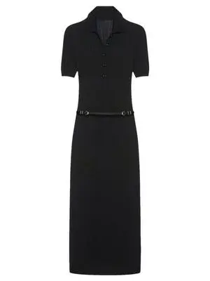 Givenchy Voyou Belted Polo Dress - Black