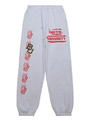 CACTUS JACK BY TRAVIS SCOTT Cactus Jack X Mitchell & Ness Boston University Sweatpants - Grey