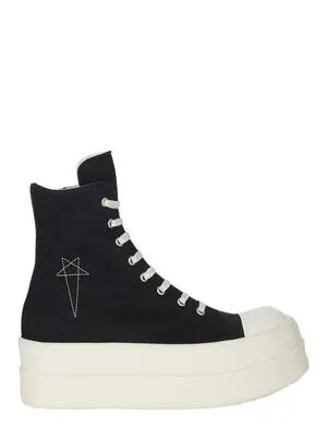 Rick Owens Double Bumper High Sneakers - Black