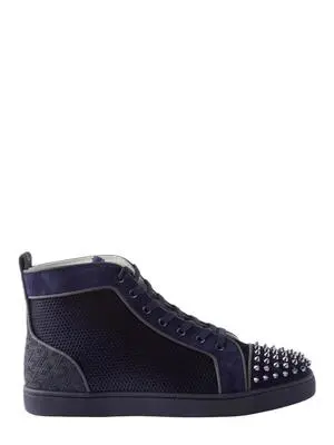 CHRISTIAN LOUBOUTIN Lou Spikes Orlato Flat - Blue