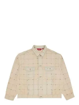 Supreme Studded Seam Denim Trucker Jacket - Cream