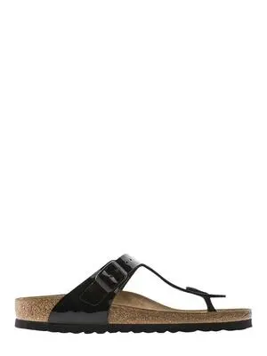 BIRKENSTOCK Gizeh Birko-flor Patent Thong Sandals - Black