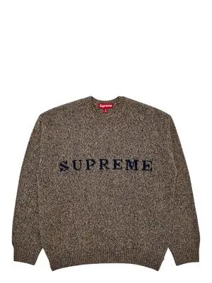 Supreme Contrast Logo Sweater - Tan