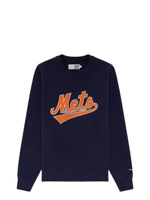 Aimé Leon Dore X New York Mets Chainstitch Crewneck Sweatshirt - Blue