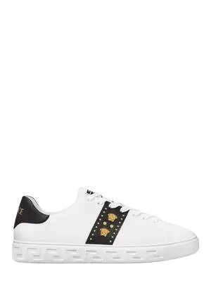Versace Greca Studded Sneakers - White