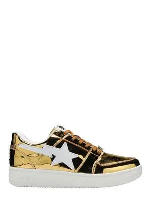 A BATHING APE Bapesta Low Foil Sneakers - Gold