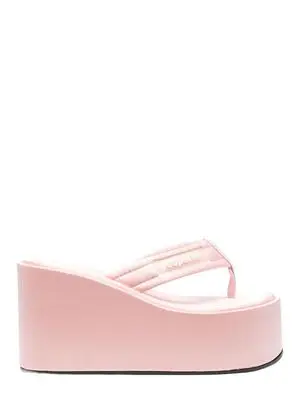 Coperni Branded Wedge Sandal - Pink