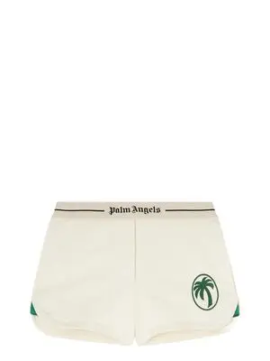 Palm Angels Oval Palm Sweatshorts - White